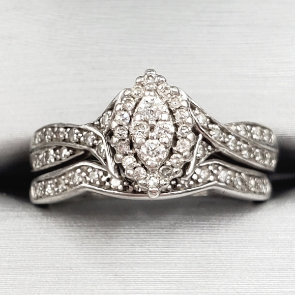 Jewelry | Marquise Diamond Wedding Ring Set | Poshmark